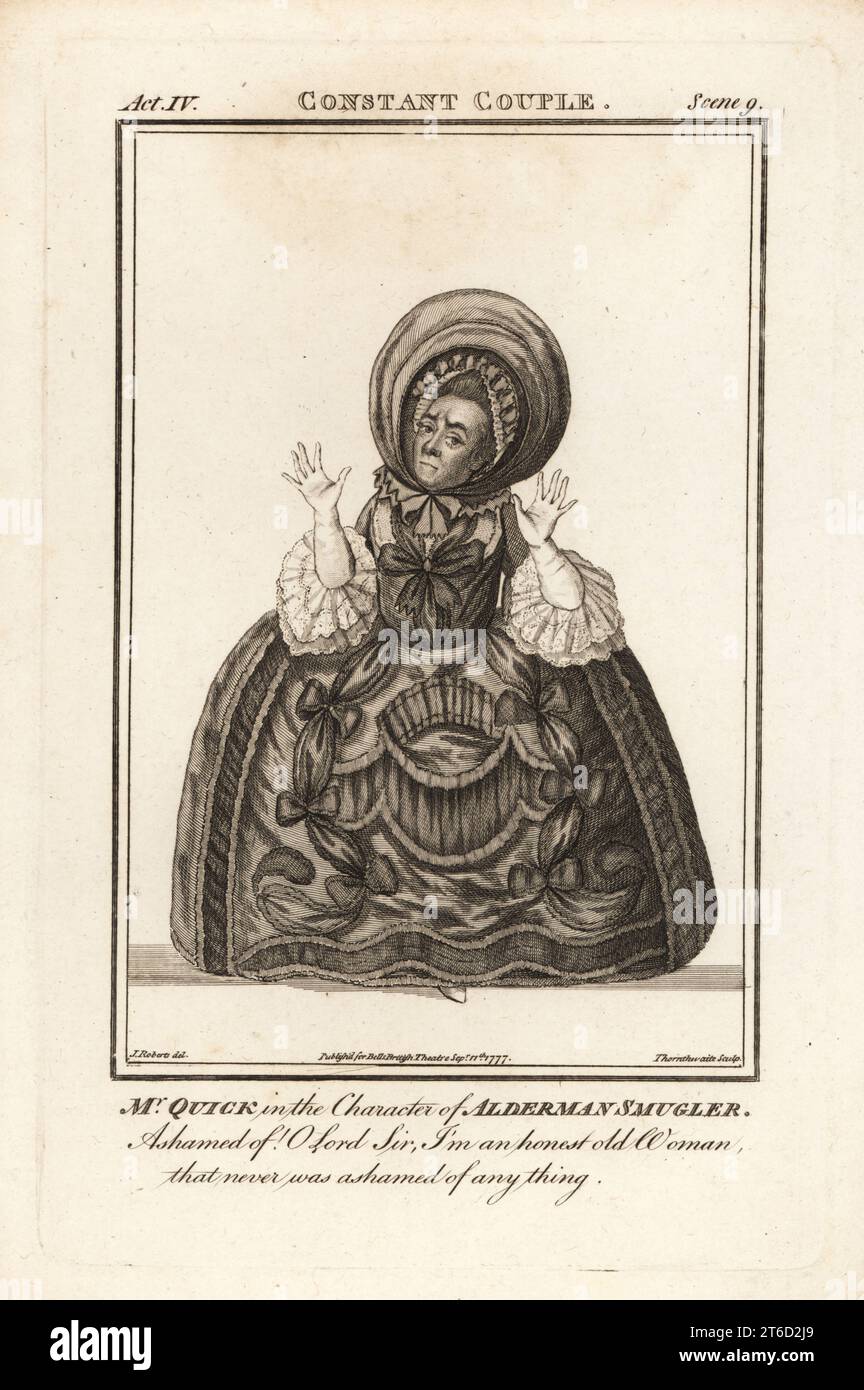 Mr John Quick in drag in the character of Alderman Smuggler in George ...