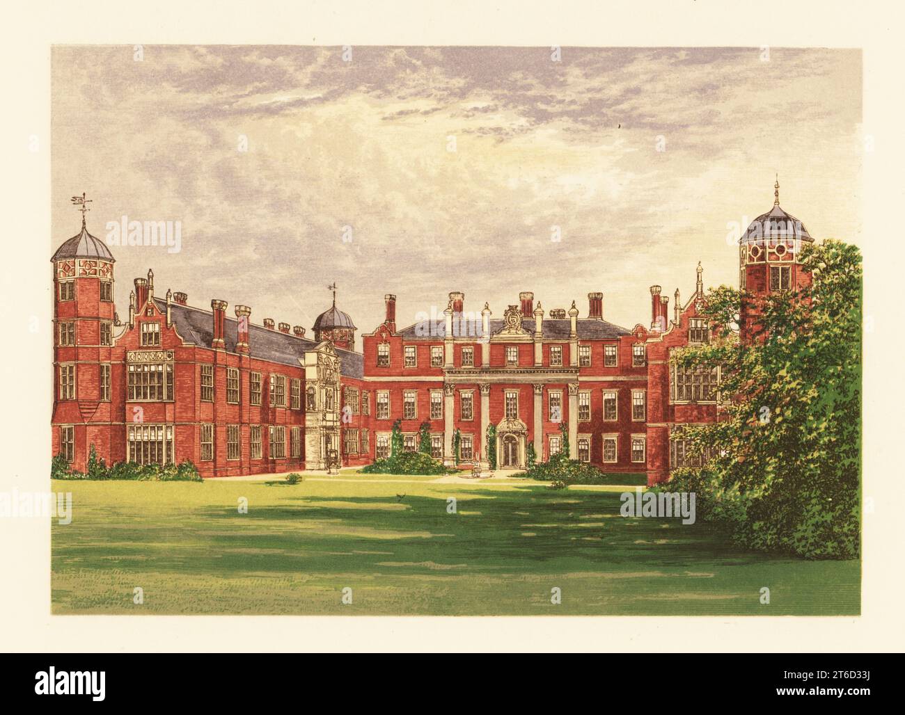 Cobham Hall, Kent, England. Manor house with Tudor wings built for Sir ...