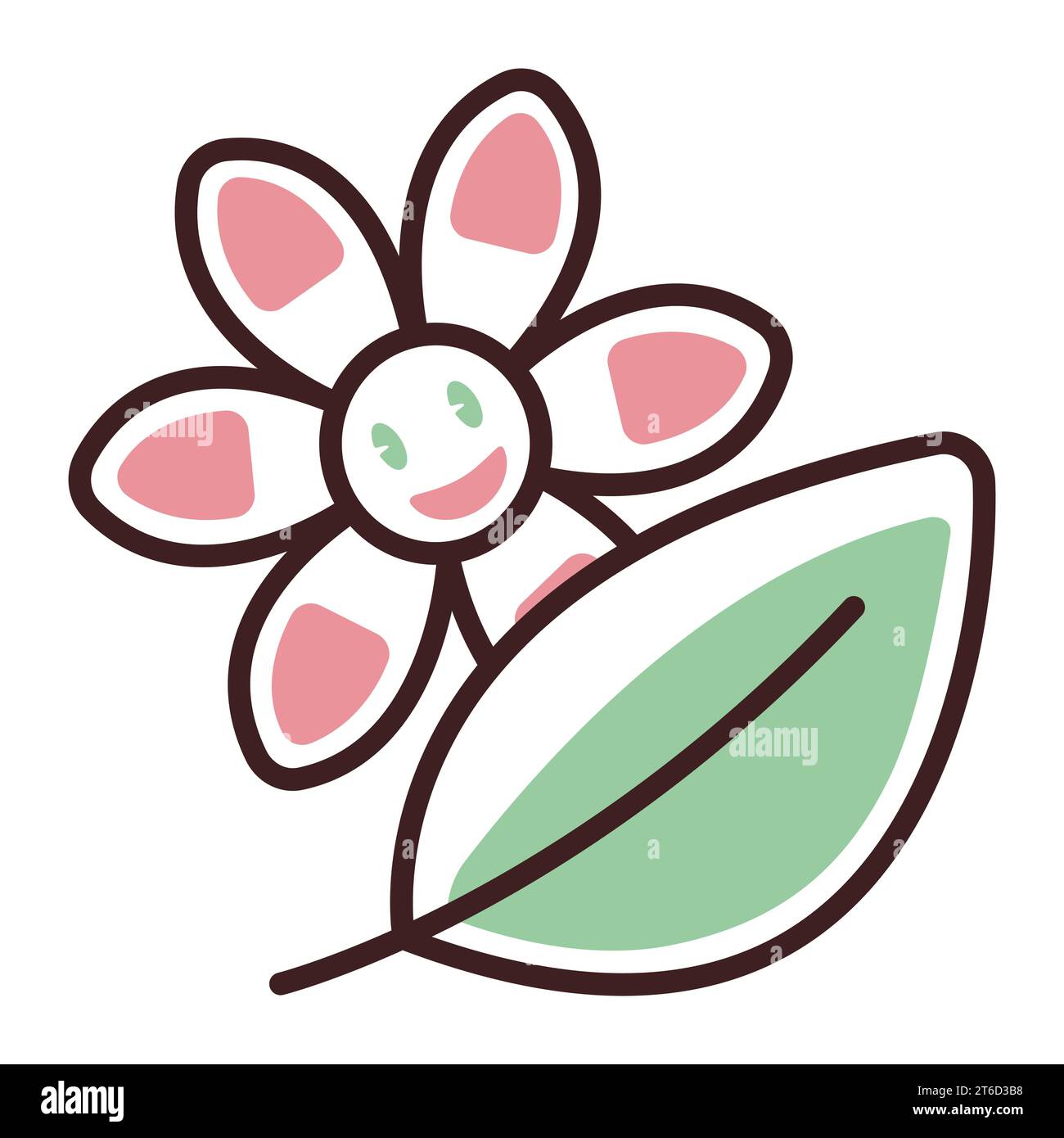 Groovy flower flat flower Stock Vector Images - Alamy