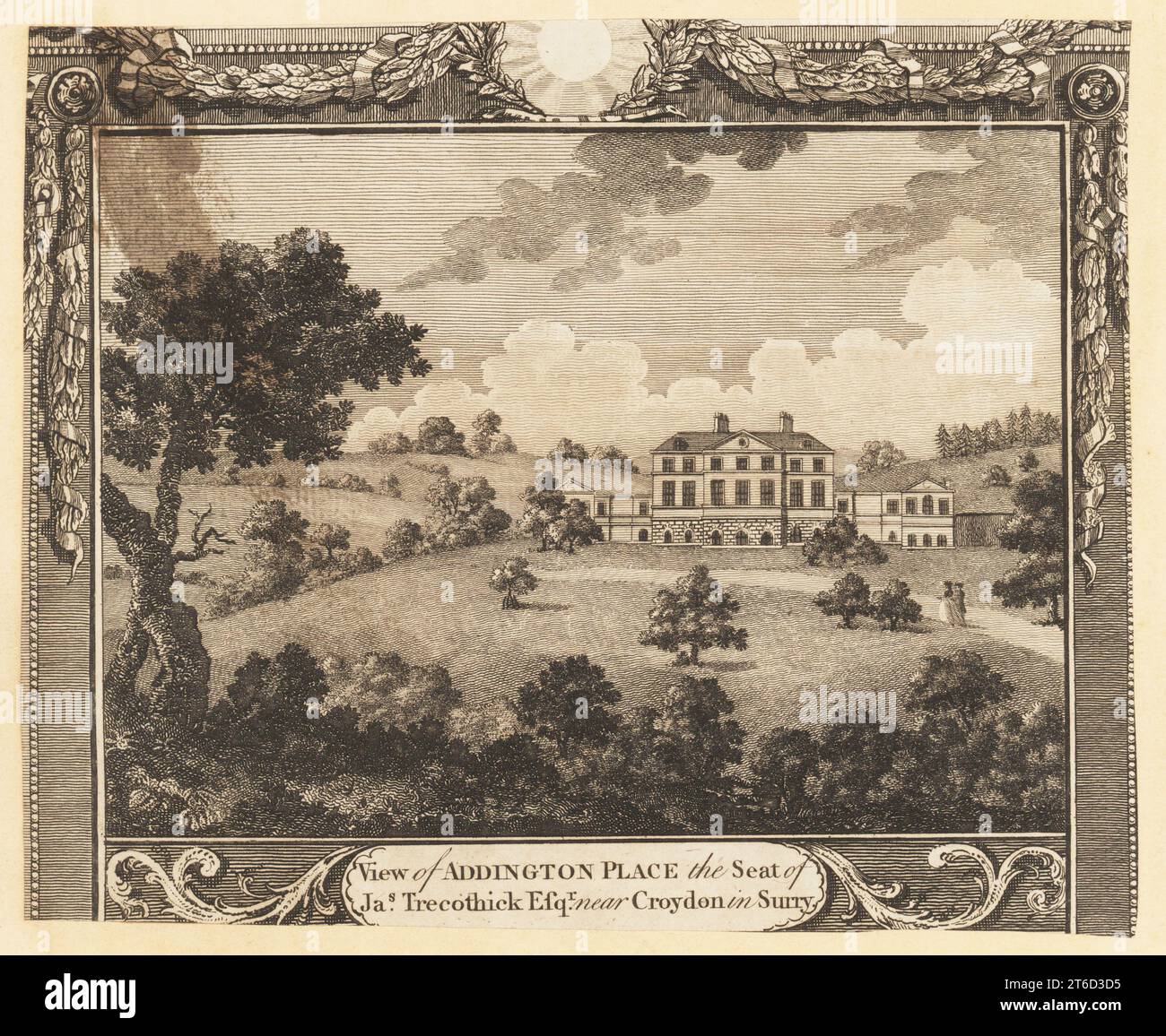View of Addington Place, the seat of James Trecothick Esq., near ...