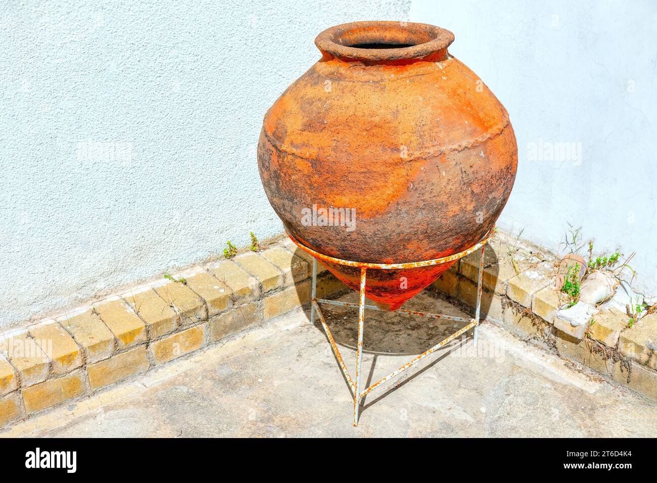 Ancient amphora, a type of ceramic vessel typically used in antiquity ...
