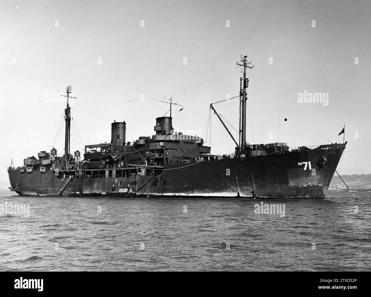 USS Catron (APA-71) at anchor in San Francisco Bay, California (USA ...