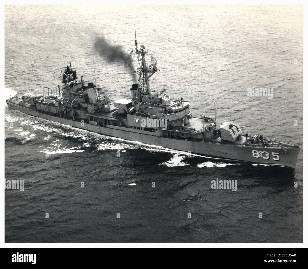 USS Charles P. Cecil (DD-835) underway in Narragansett Bay on 10 ...