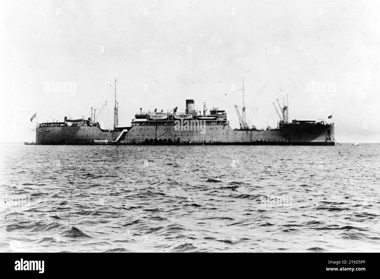 USS Chaumont (AP-5) at anchor in the 1920s or 1930s Stock Photo - Alamy