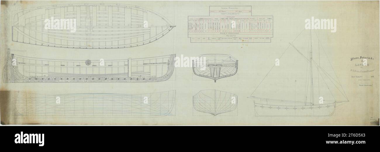 USS Chicago (CA-29)- Plans, Details, &c. of Launch Stock Photo - Alamy