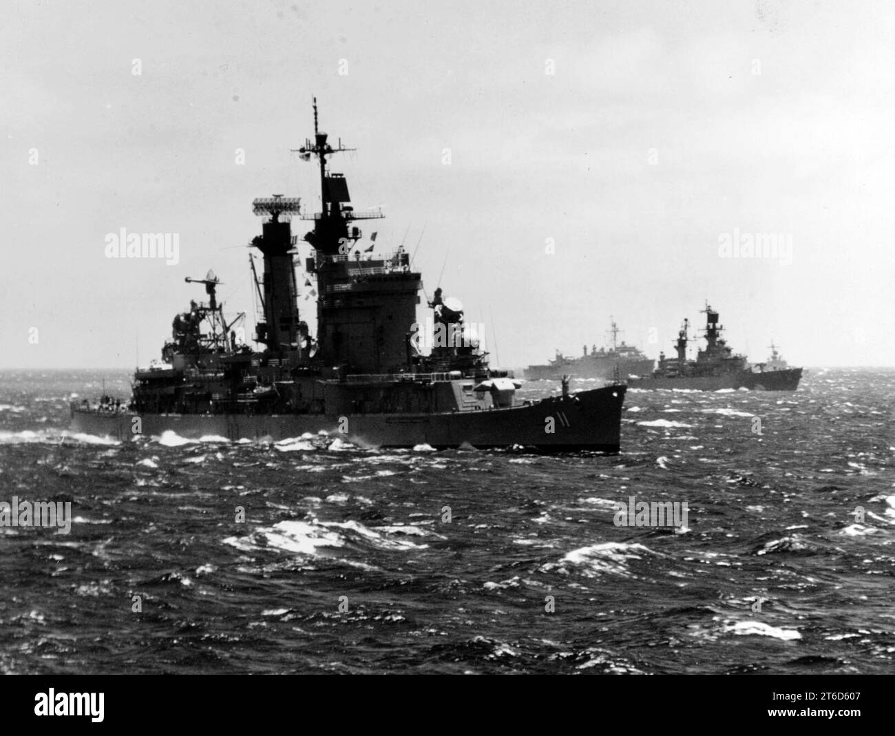 USS Chicago (CG-11), USS Sterett (DLG-31) and USS Fort Fisher (LSD-40 ...