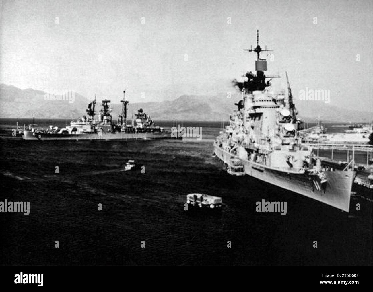 USS Chicago (CG-11) and USS Olkahoma City (CG-5) at Subic Bay, circa in ...