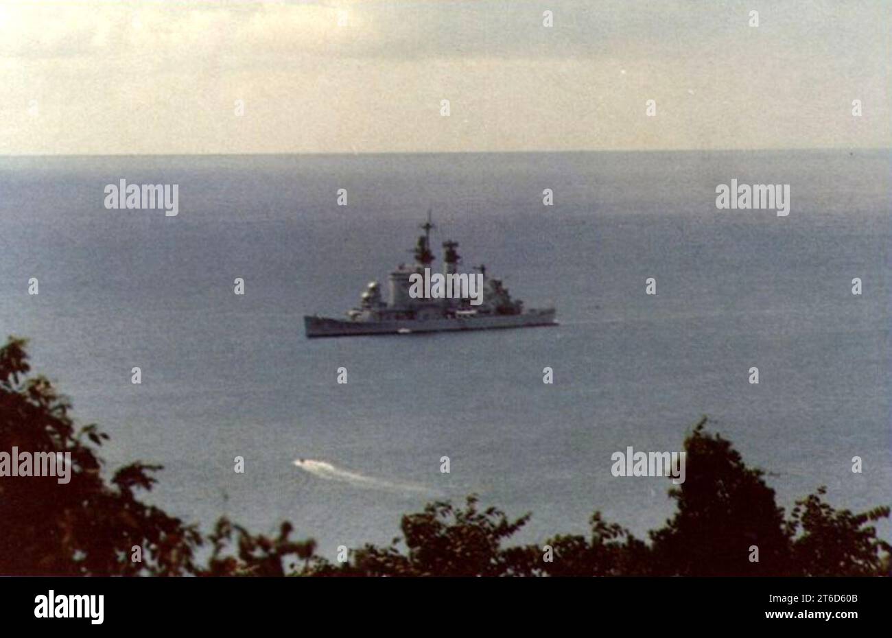 USS Chicago (CG-11) at anchor in Pattaya Bay, Thailand, circa in early ...