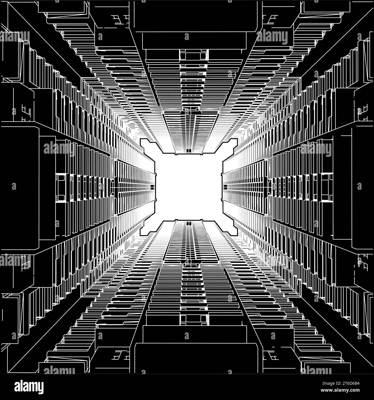 Skyscraper Residential Building Vector. Skyscraper Landscape View ...