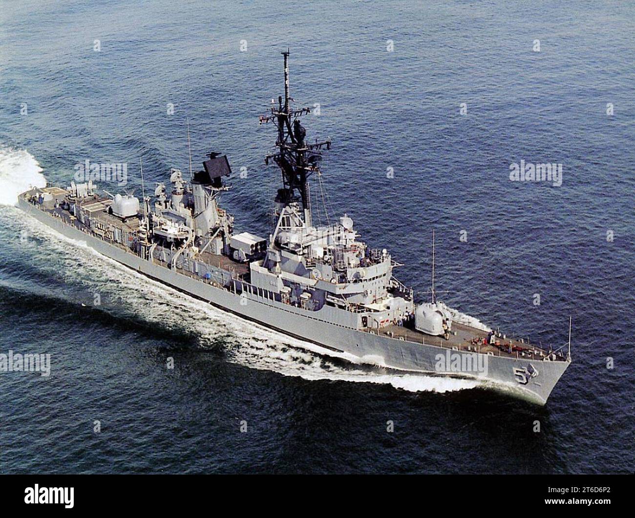 USS Claude V. Ricketts (DDG-5) underway off the Virginia Capes in 1986 ...