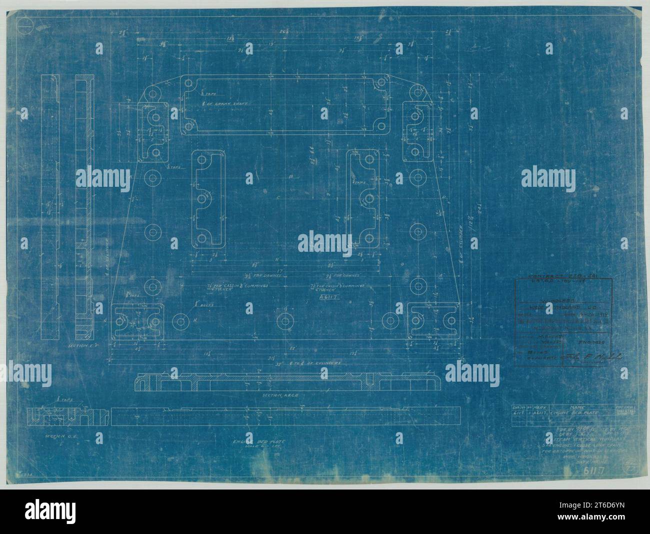 USS Clemson (DD-186)- No. 1 Steam Vertical Windlass., Sheet 10 Stock ...