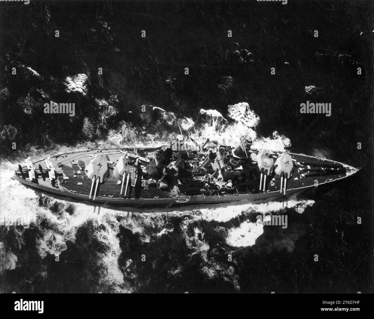 USS Colorado (BB-45) overhead view 1932 Stock Photo - Alamy