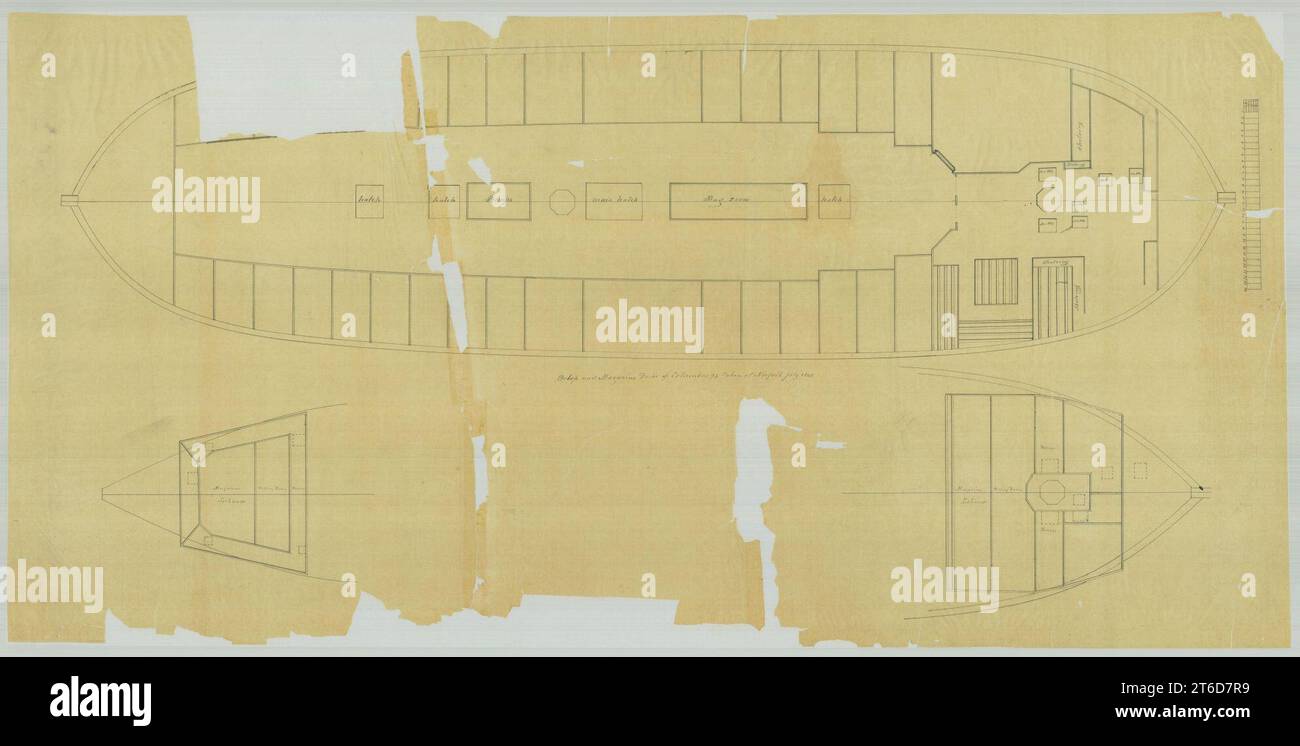 USS Columbus- Orlop and Magazine Decks of Columbus 74 taken at Norfolk ...