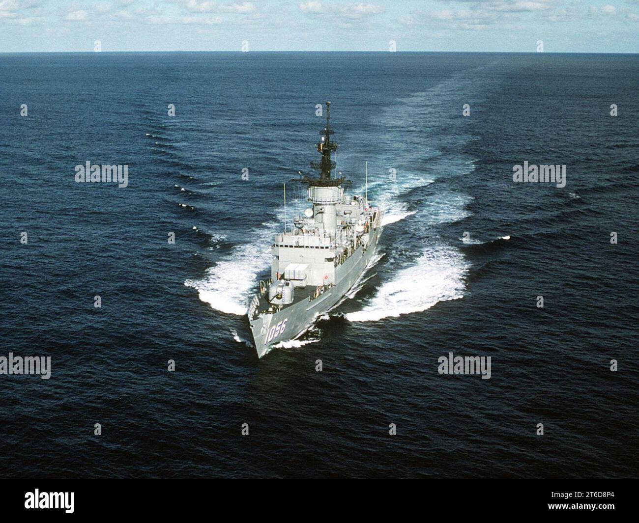 USS Connole (FF-1056) underway in the Atlantic Ocean on 12 August 1988 ...