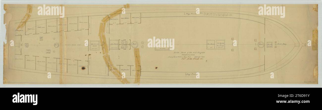 USS Constitution- Berth Deck Stock Photo - Alamy