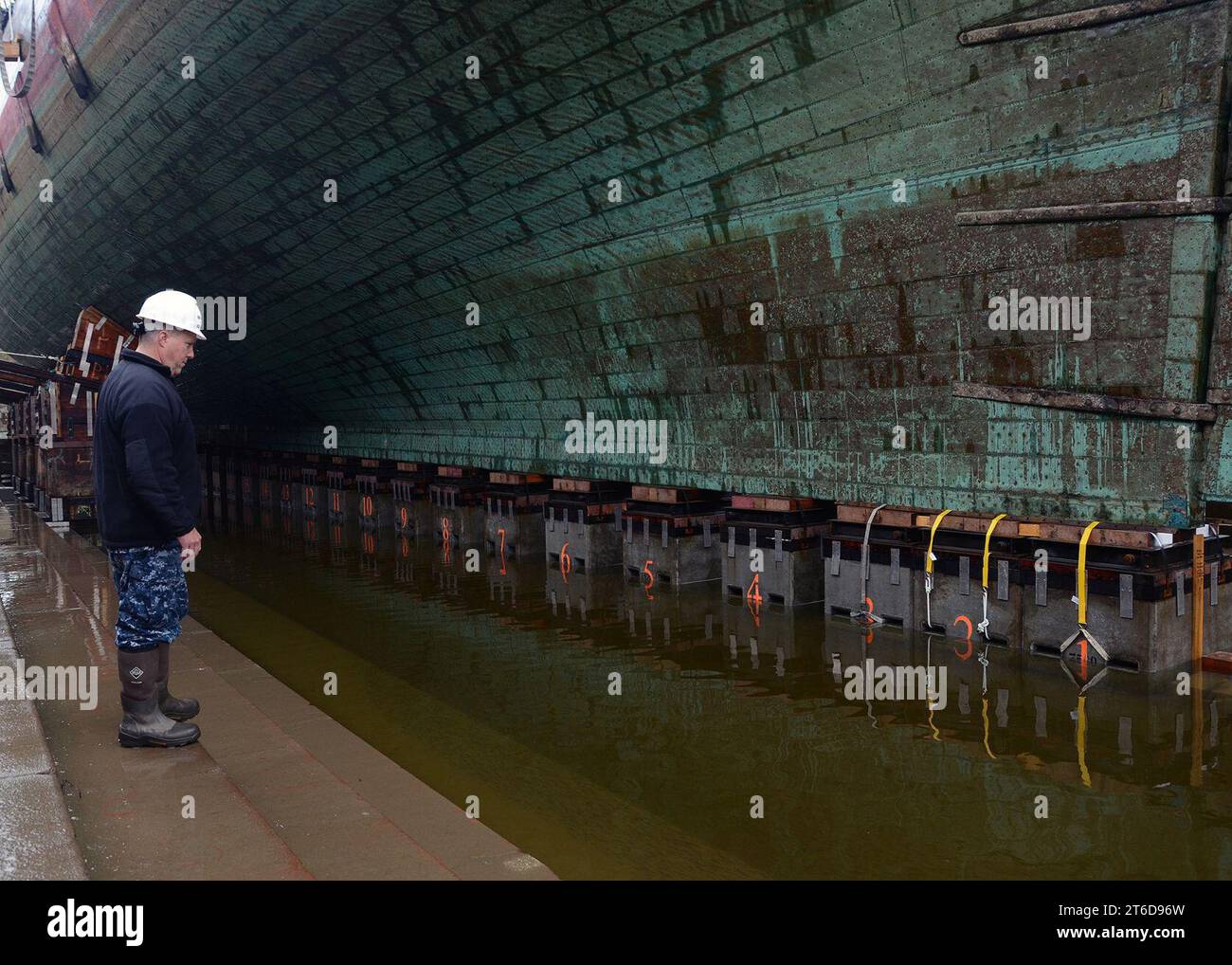 USS Constitution enters dry dock 150519 Stock Photo - Alamy