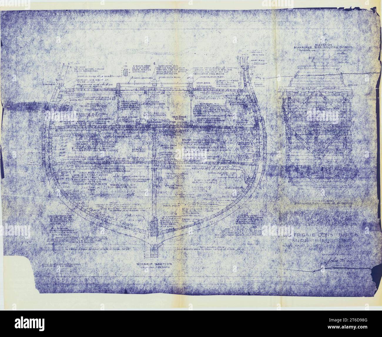 USS Constitution- Midship Section Stock Photo - Alamy