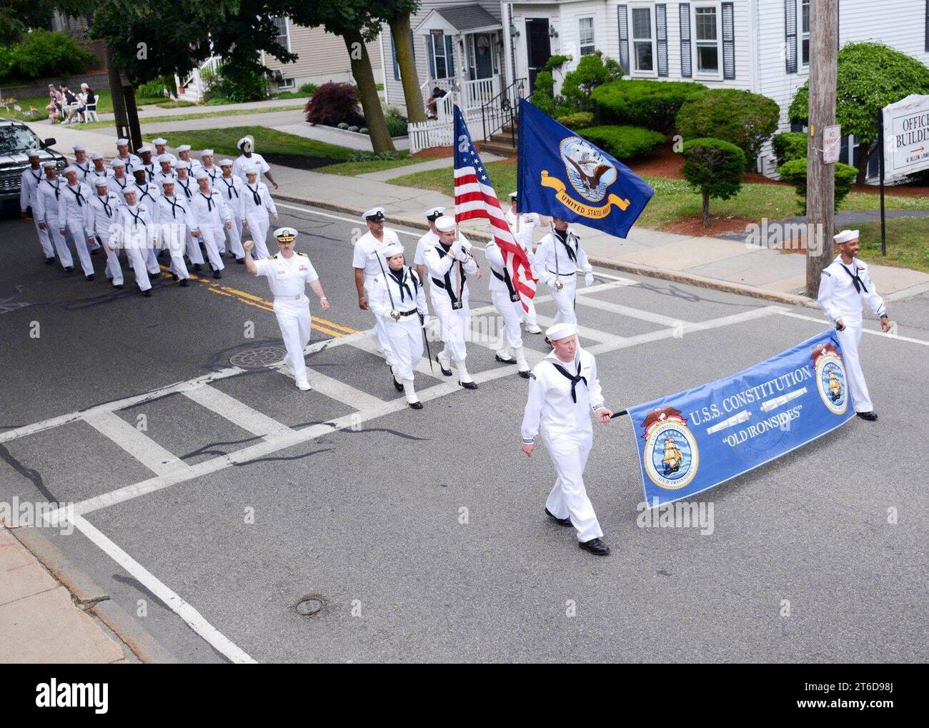 Uss constitution flag day parade Stock Photo - Alamy