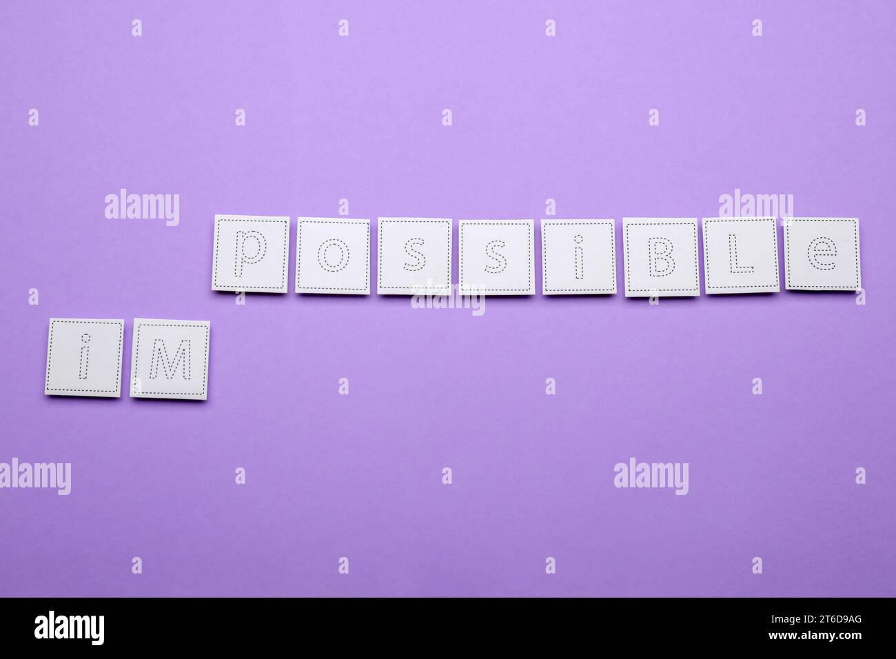 Motivation concept. Changing word from Impossible into Possible by ...