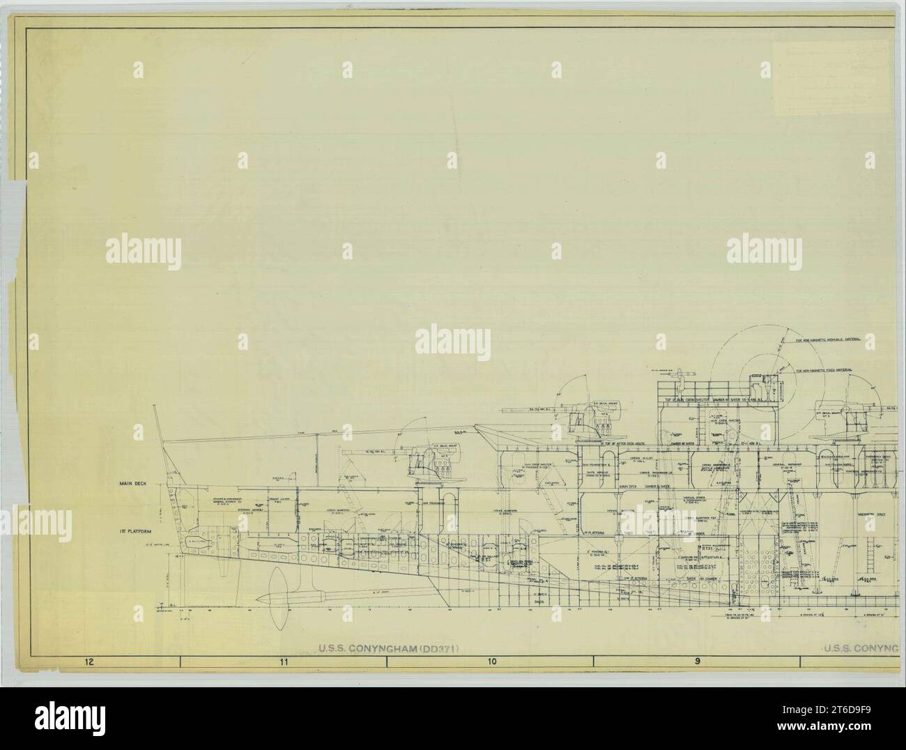 USS Conyngham (DD-371)- Finished Plan Stock Photo - Alamy