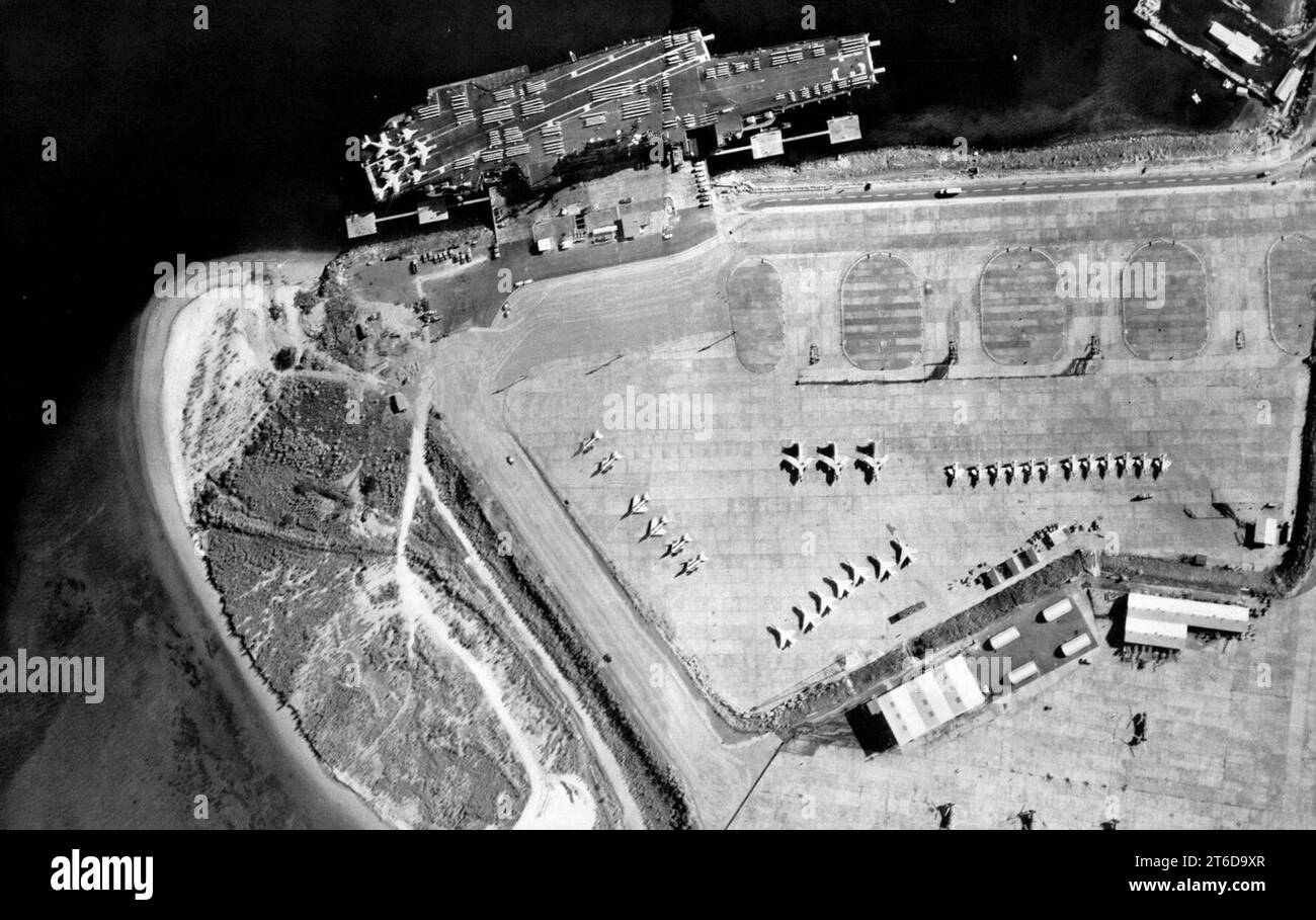 USS Coral Sea (CVA-43) docked at Naval Air Station Cubi Point Subic Bay ...