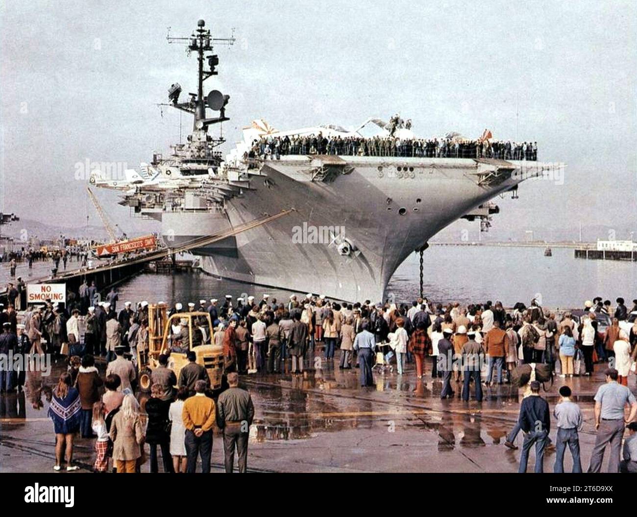 USS Coral Sea (CVA-43) at Naval Sir Station Alameda, California (USA ...