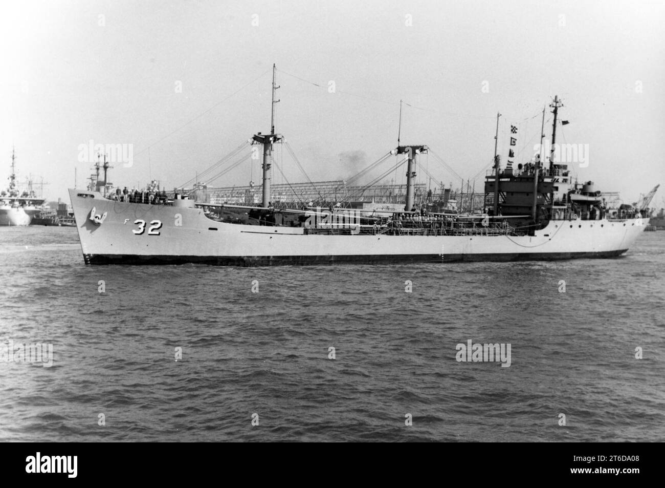 USS Corduba (AF-32) off Naval Station Norfolk, Virginia (USA), 10 April ...