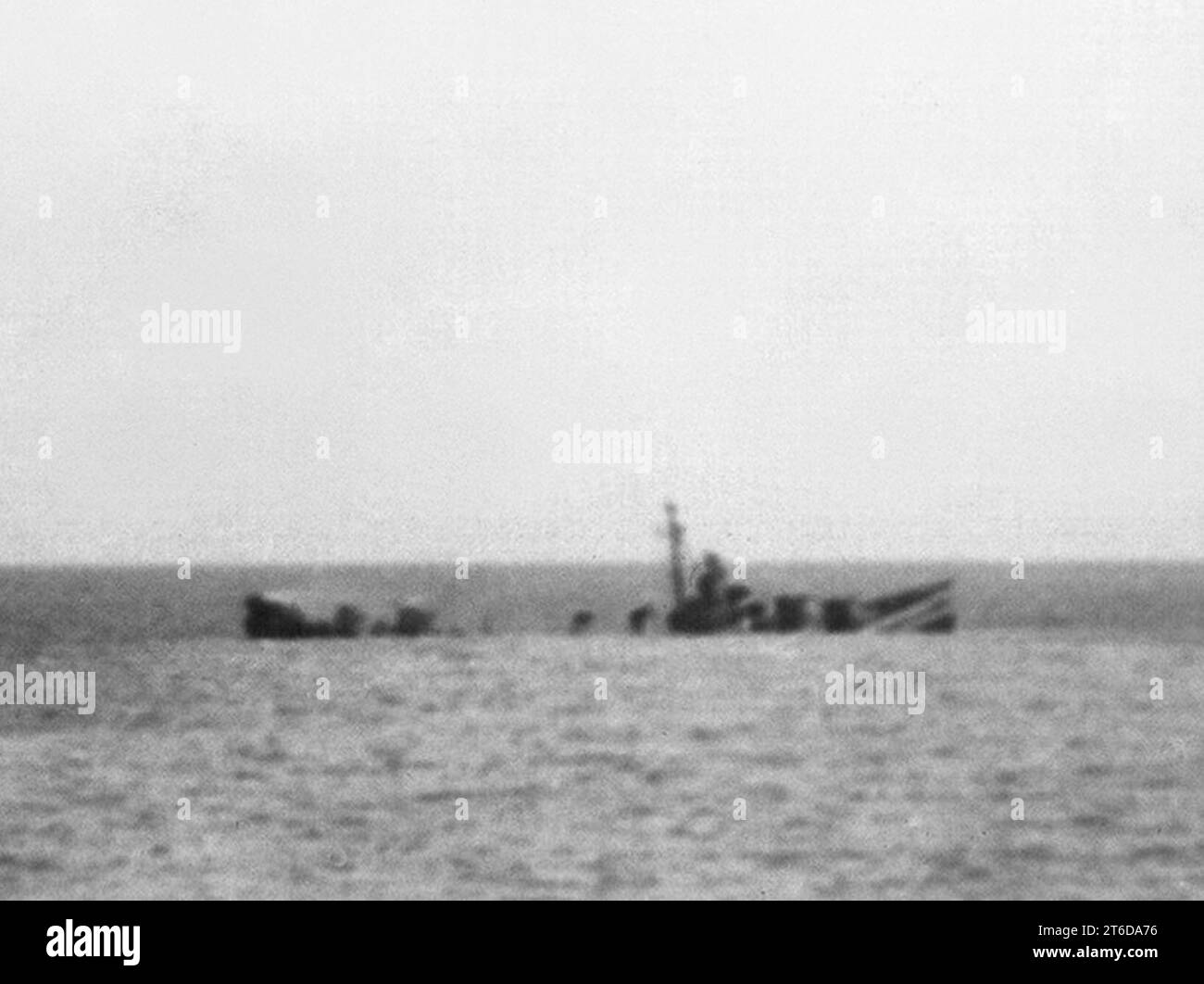 USS Corry (DD-463) sinking off Utah Beach 6 June 1944 Stock Photo - Alamy