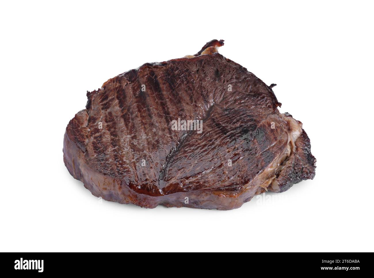 Delicious fried beef meat isolated on white Stock Photo - Alamy