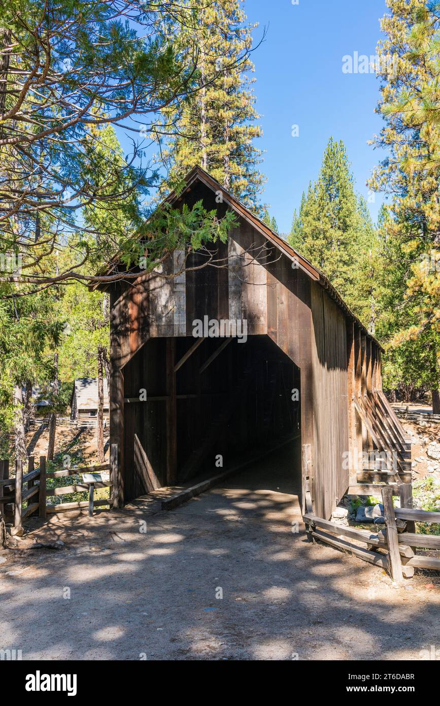 Over the South Fork of the Merced River in Wawona is a covered bridge ...