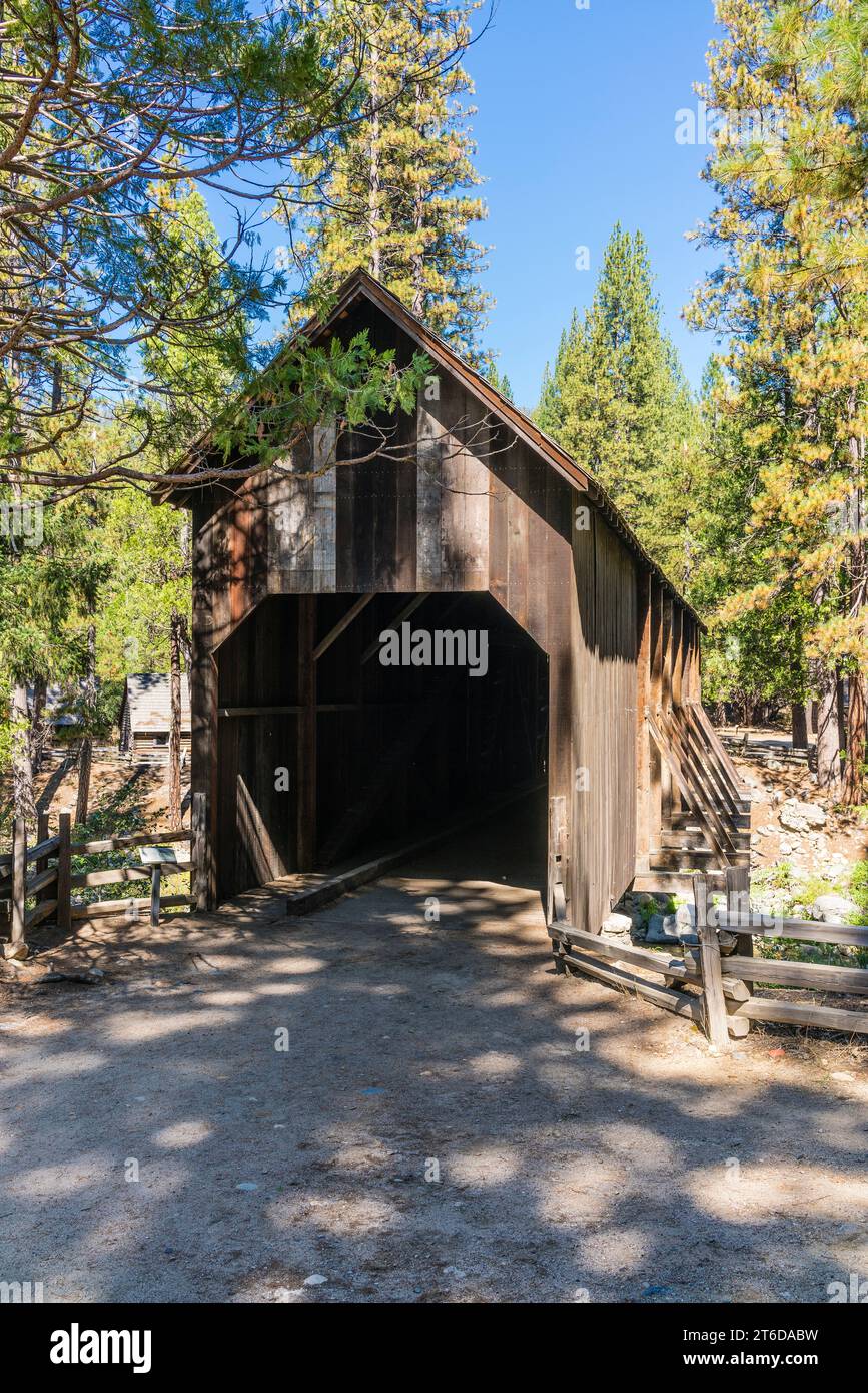 Over the South Fork of the Merced River in Wawona is a covered bridge ...