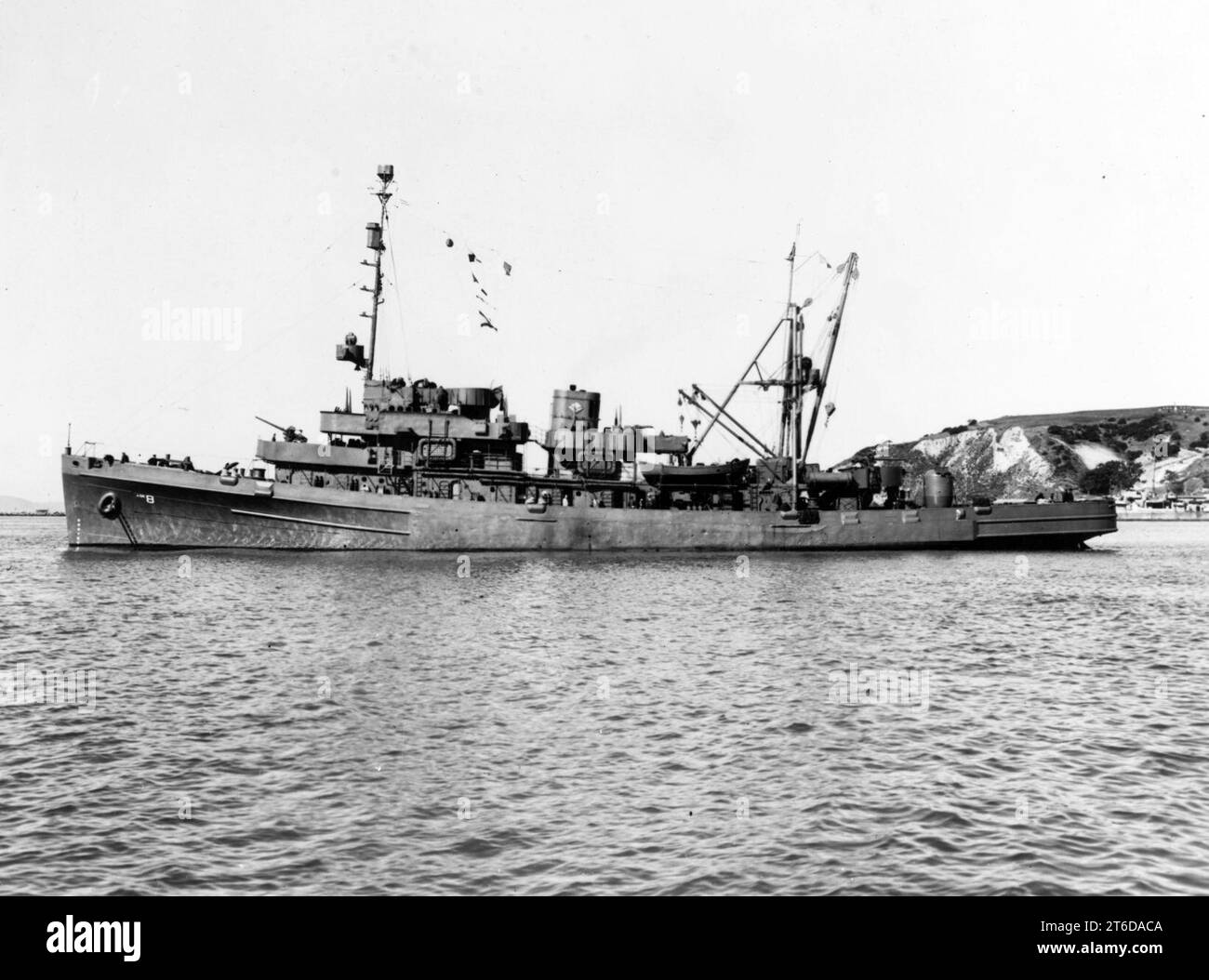 USS Coucal (ASR-8) off the Mare Island Naval Shipyard, California (USA ...