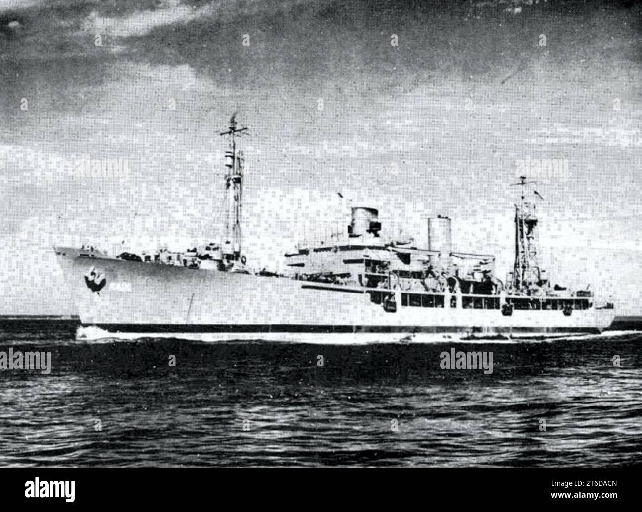 USS Corvus (AKA-26) underway at sea, in 1944 Stock Photo - Alamy