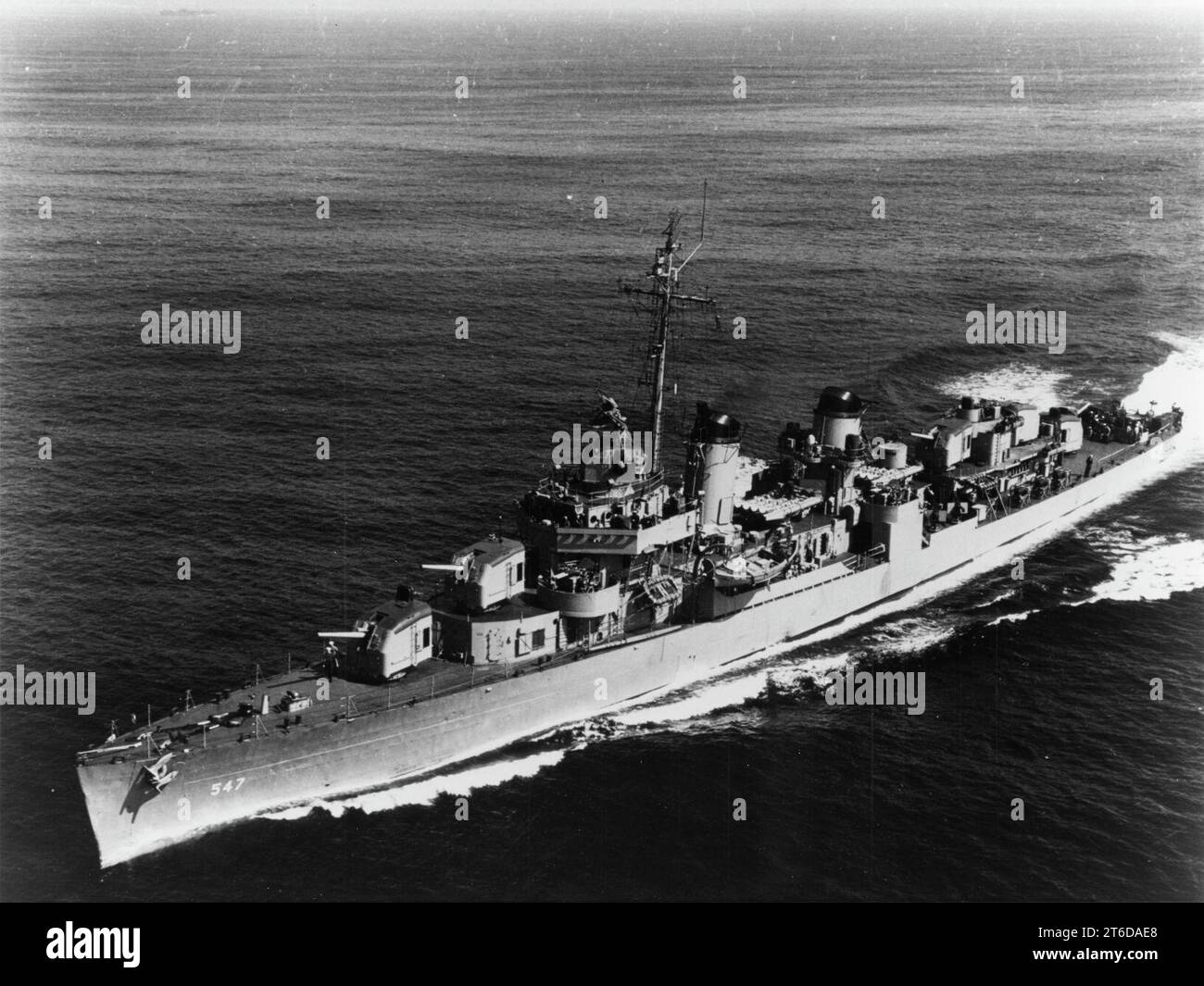 USS Cowell (DD-547) underway, circa in September 1951 Stock Photo - Alamy