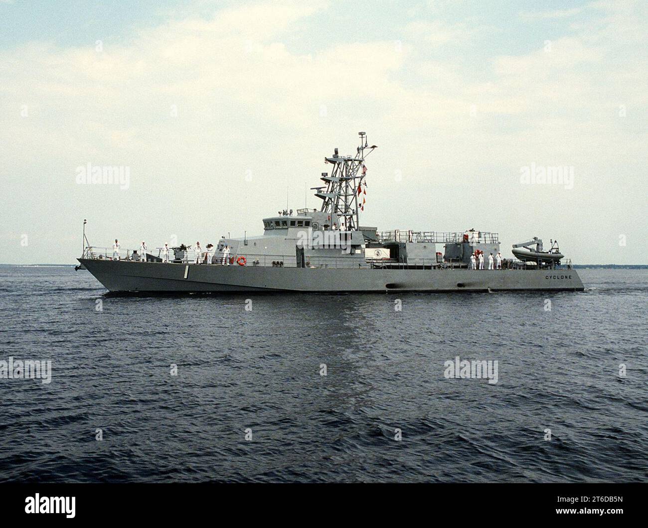 USS Cyclone (PC-1) underway in Chesapeake Bay on 1 August 1993 Stock ...
