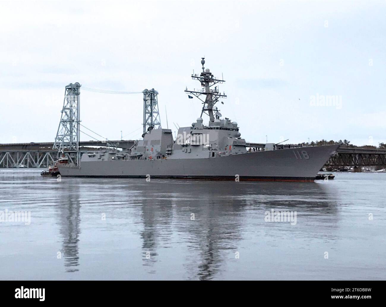 USS Daniel Inouye (DDG-118) departs GDBIW on 3 February 2021 for ...