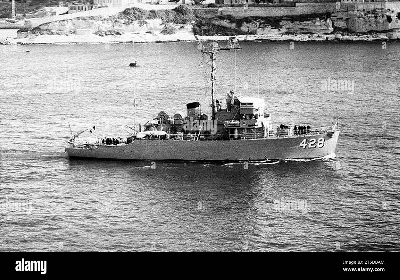 USS Dash (MSO-428) at Valletta, Malta, circa in the 1960s Stock Photo ...