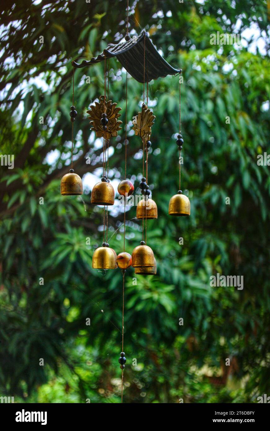 Copper wind chime Stock Photo - Alamy