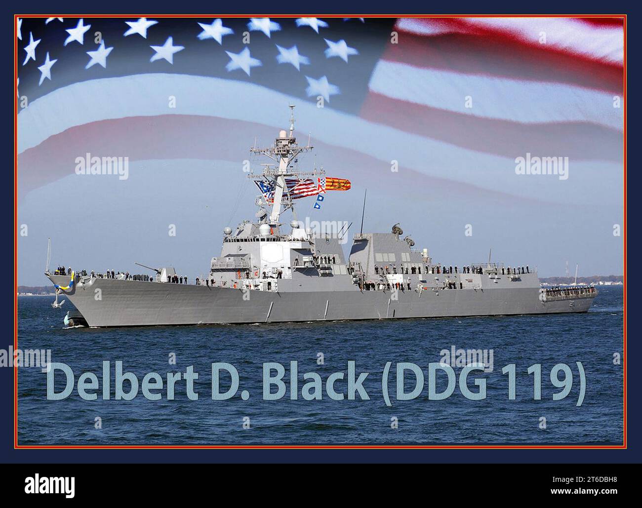 USS Delbert D. Black (DDG-119) artist depiction Stock Photo - Alamy
