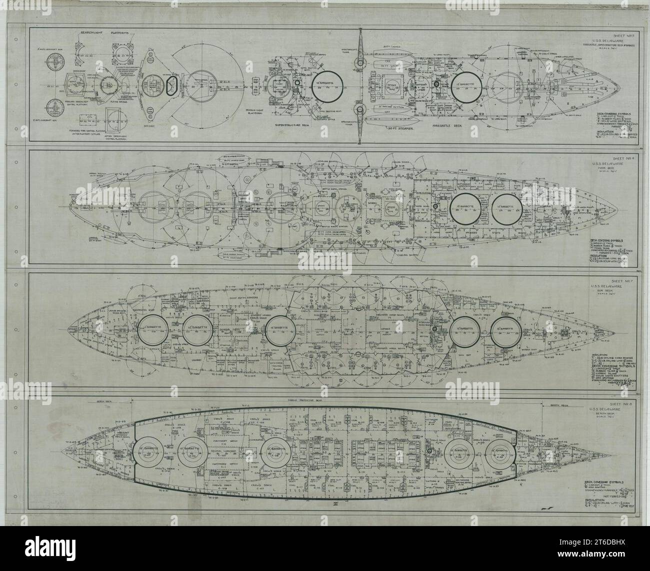 USS Delaware (BB-28)- Booklet of General Plans - Forecastle ...
