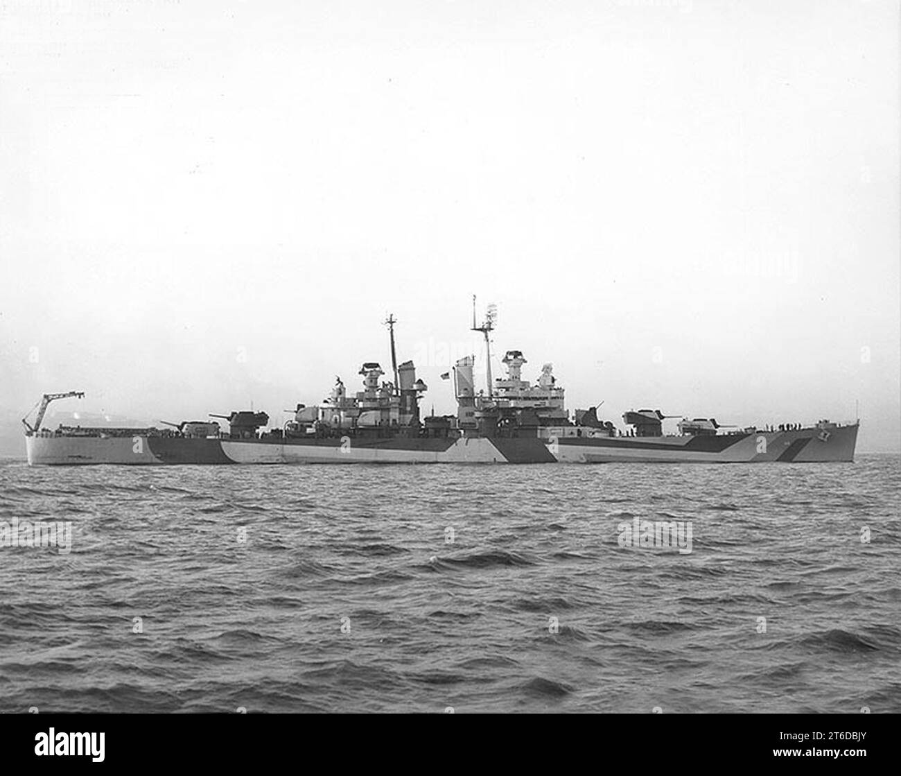 USS Denver (CL-58) off the Mare Island Naval Shipyard on 3 May 1944 ...