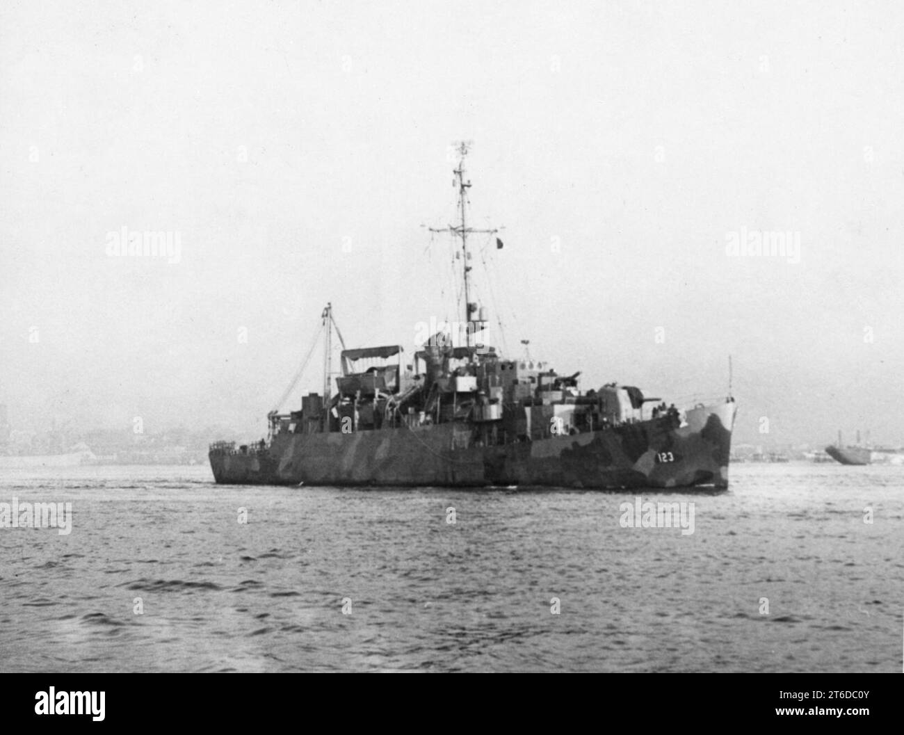 USS Diachenko (APD-123) underway, 17 December 1944 (7575297 Stock Photo ...