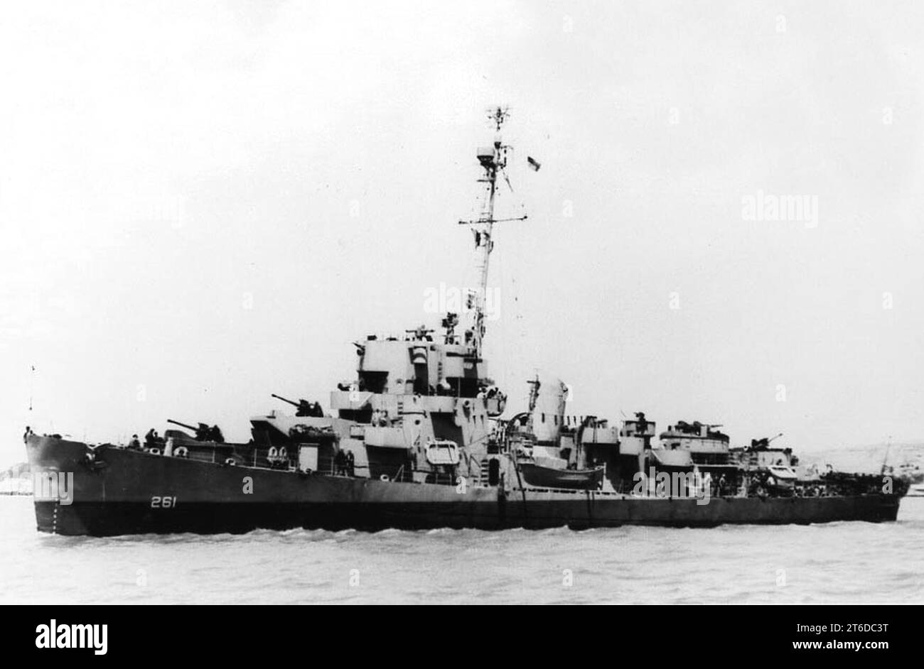 USS Dionne (DE-261) underway off the Mare Island Naval Shipyard on 21 ...