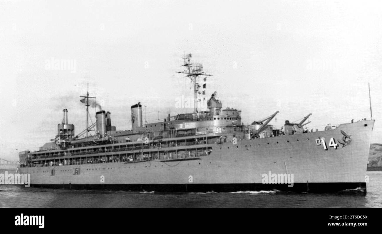 USS Dixie (AD-14) underway c1961 Stock Photo - Alamy