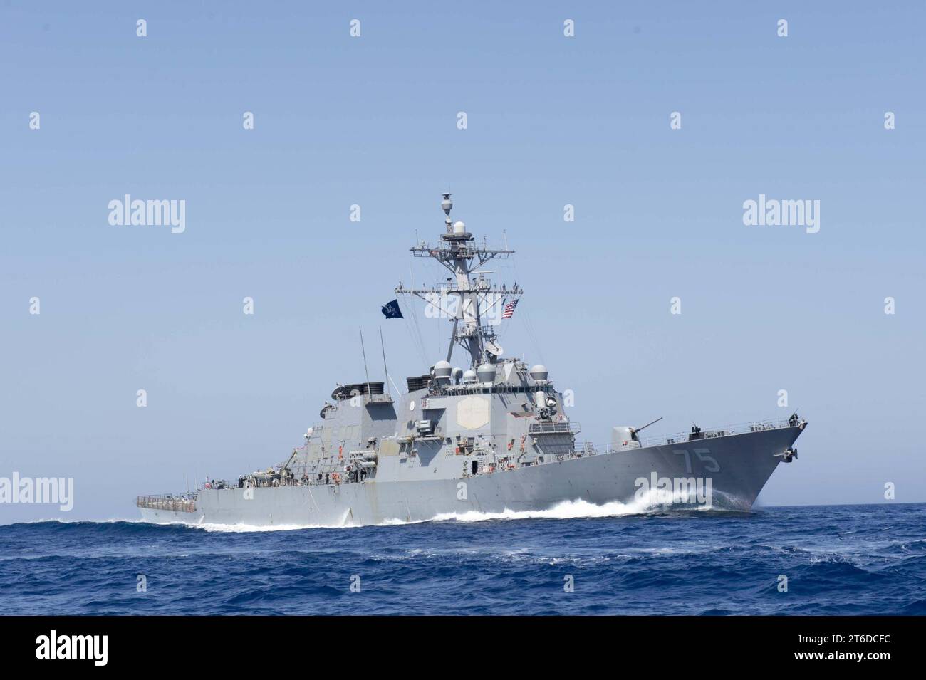 USS Donald Cook transits the Mediterranean Sea. (27143708922 Stock ...
