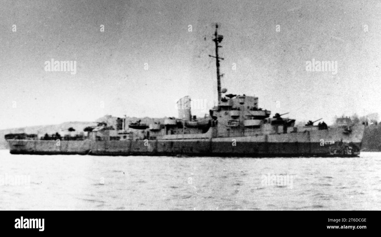 USS Douglas L. Howard (DE-138) underway, circa in 1945 Stock Photo - Alamy
