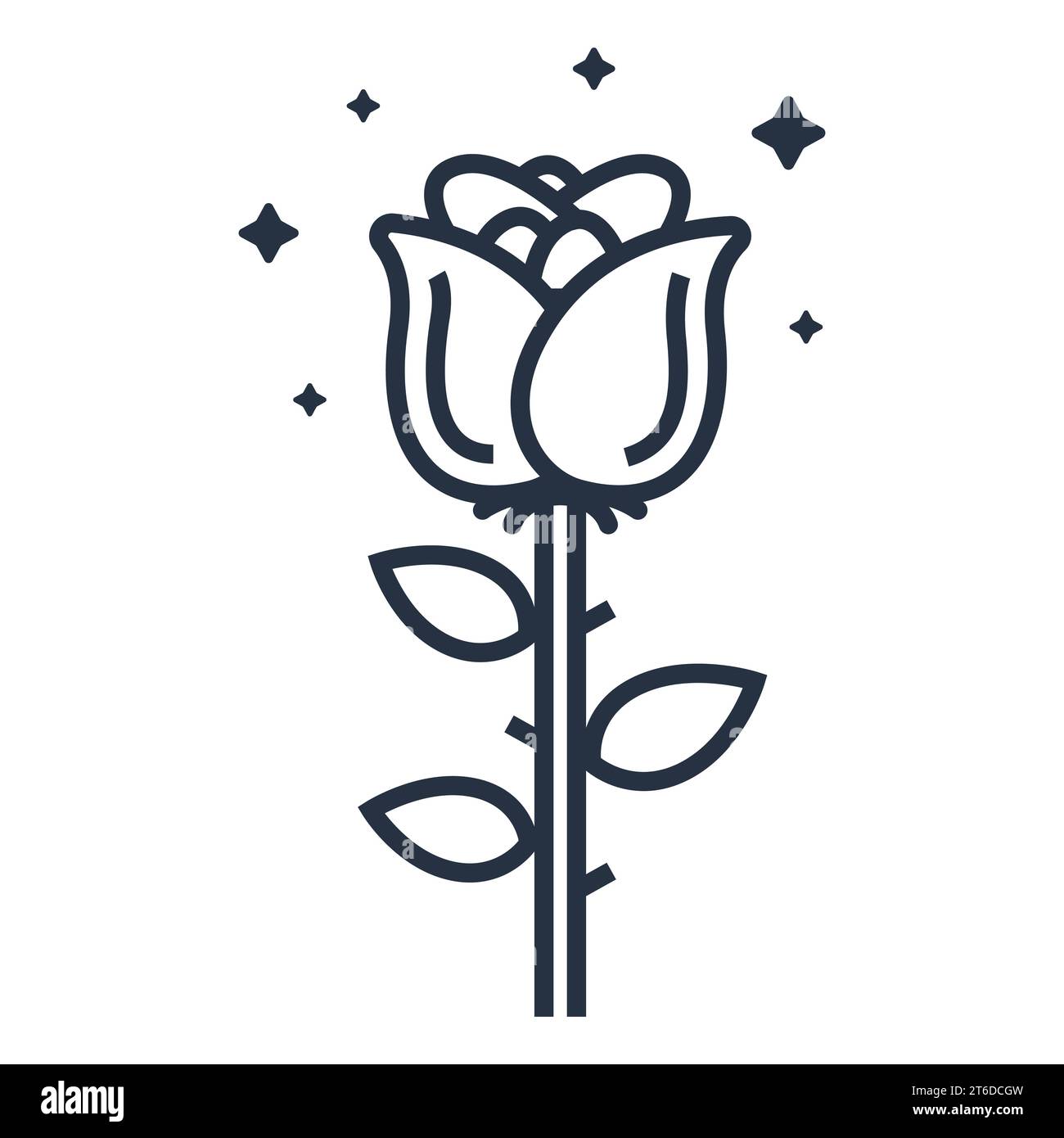 black rose icon. flat vector illustration Stock Vector Image & Art - Alamy