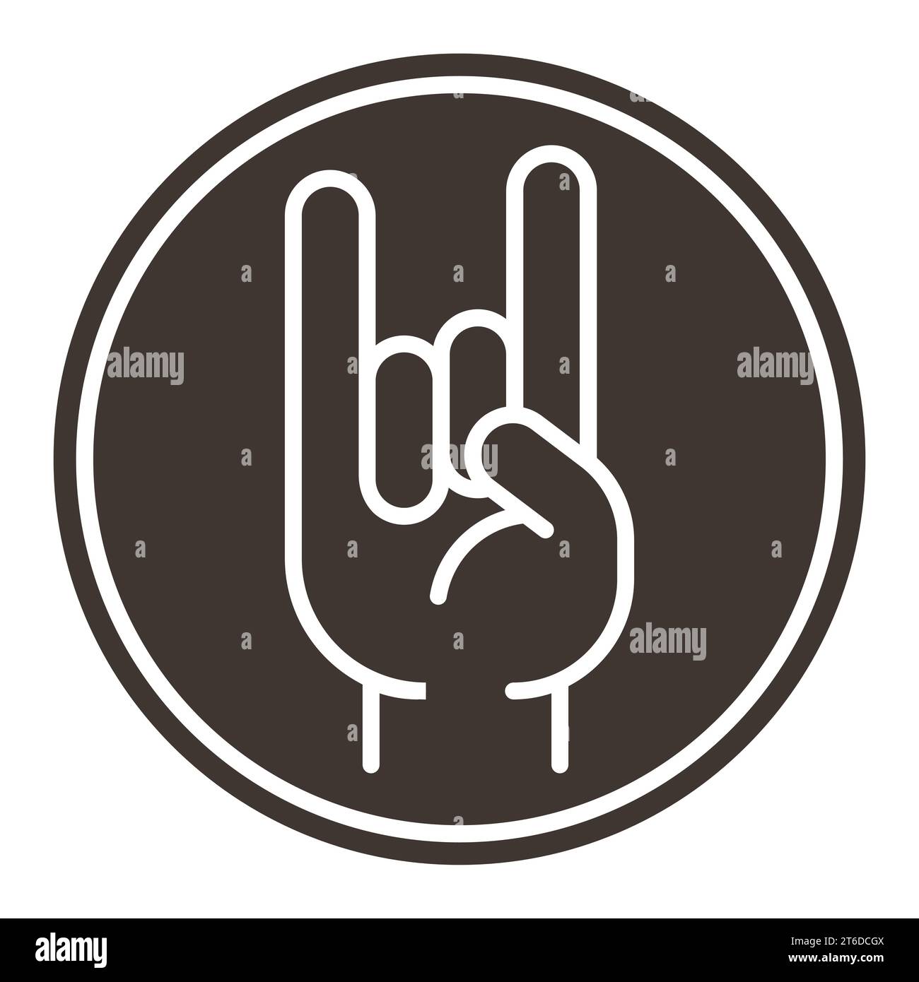 rock hand gesture at a concert. flat vector illustration Stock Vector ...