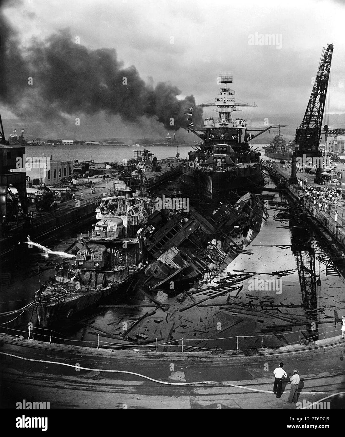 USS Downes (DD-375), USS Cassin (DD-372) and USS Pennsylvania (BB-38 ...