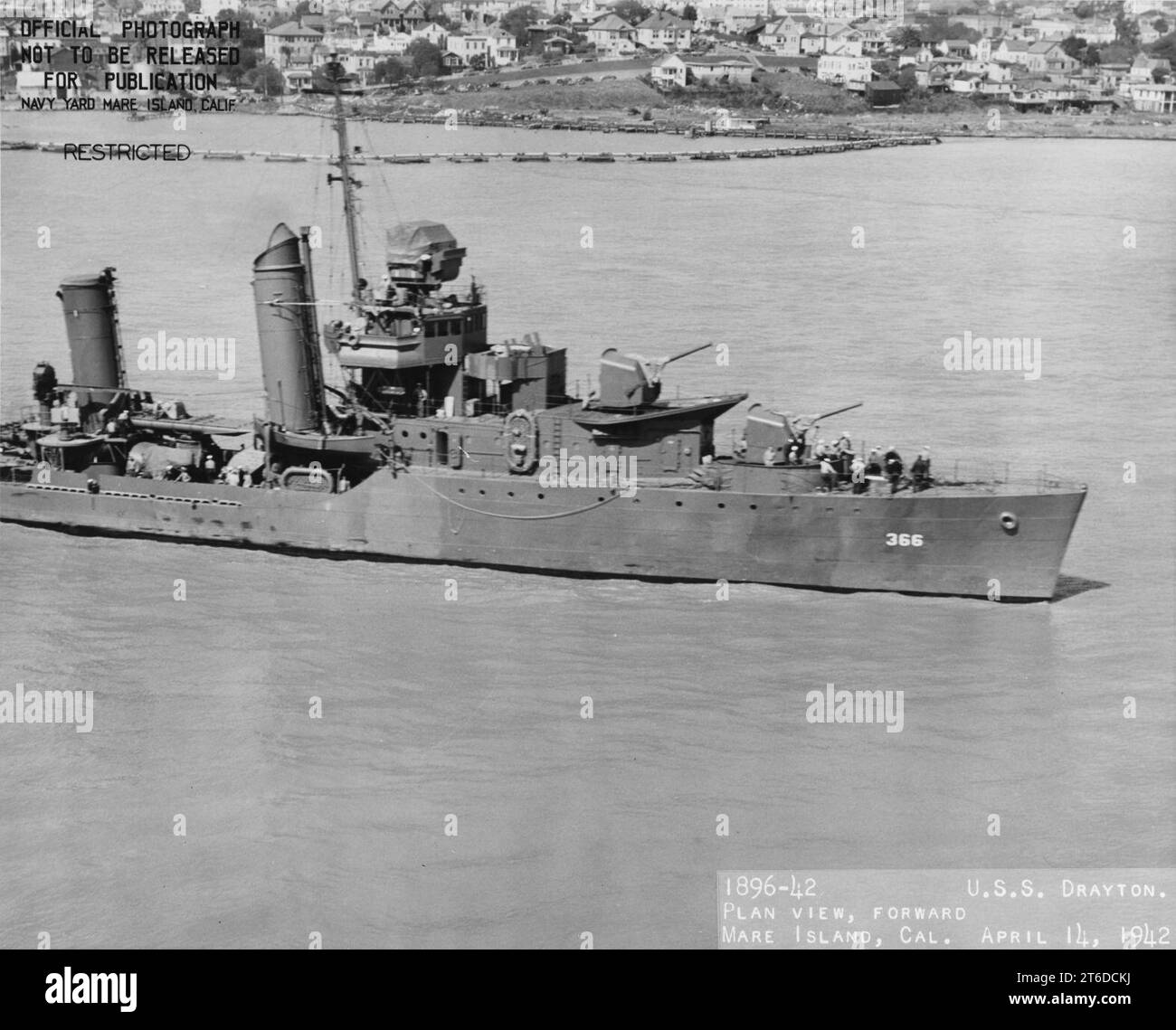 USS Drayton (DD-366) - 19 Stock Photo - Alamy